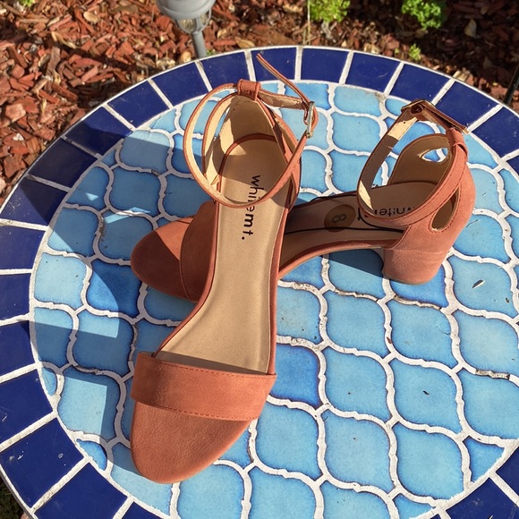 White Mountain | Shoes | Cute Light Coral Low Ankle Strap Heel | Poshmark